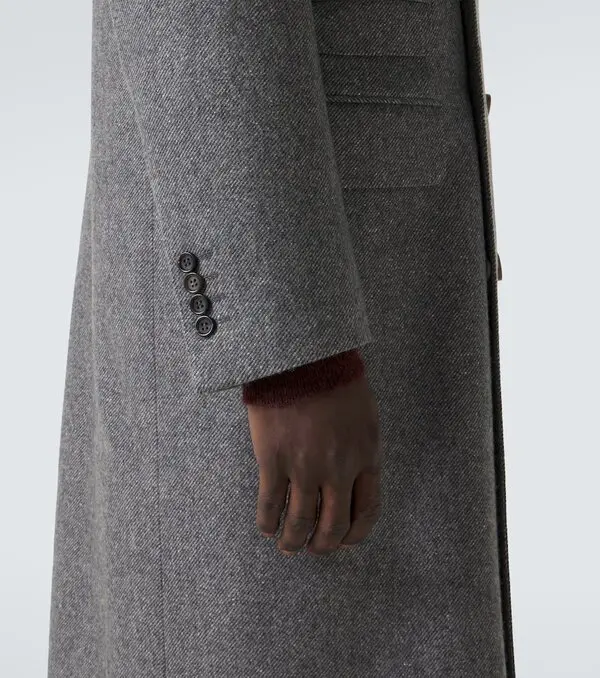 Canali Double-breasted Wool And Silk Coat