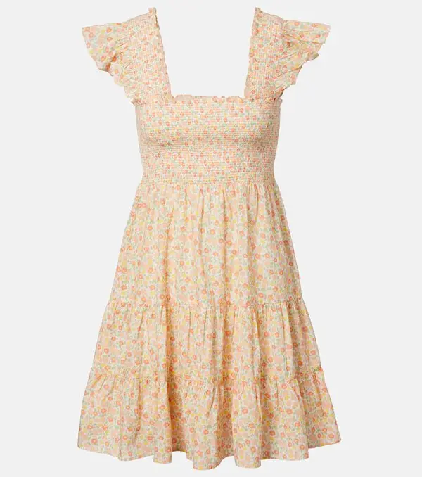 Rixo Sideny Floral Cotton Minidress