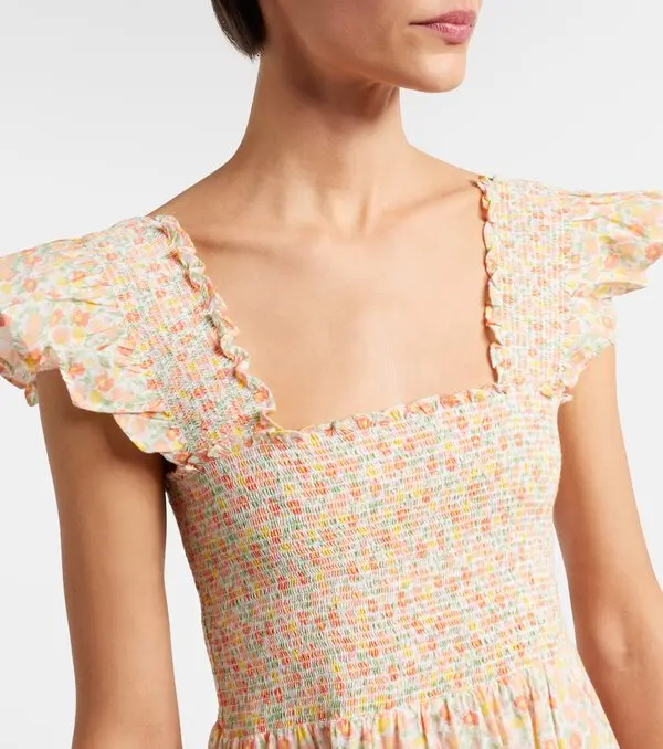 Rixo Sideny Floral Cotton Minidress
