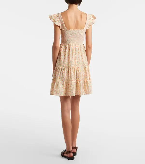 Rixo Sideny Floral Cotton Minidress