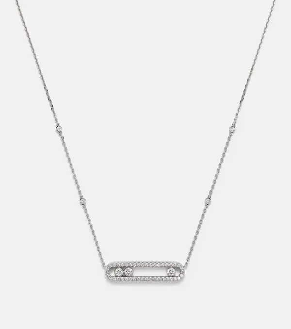Messika Move 18kt White Gold And Diamond Necklace