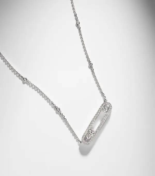 Messika Move 18kt White Gold And Diamond Necklace