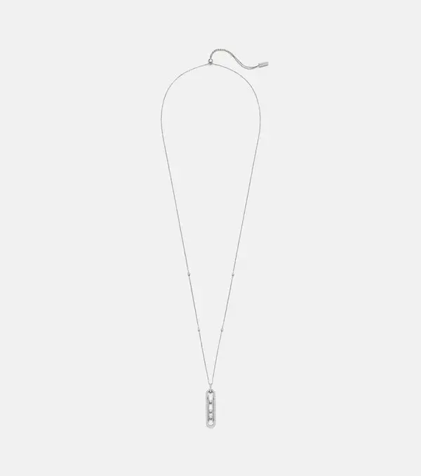 Messika 18kt White Diamond Pendant Necklace - Silver
