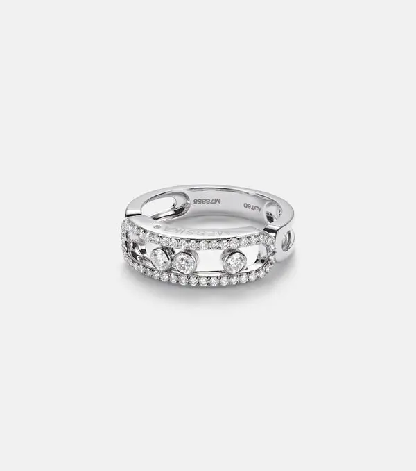Messika Move Classique 18kt White Diamond Ring - Silver