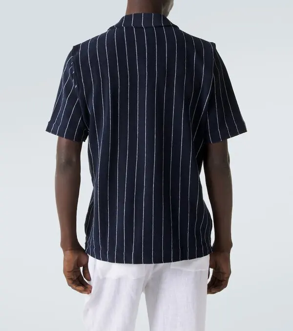 Orlebar Brown Hawkin Striped Cotton Terry Shirt