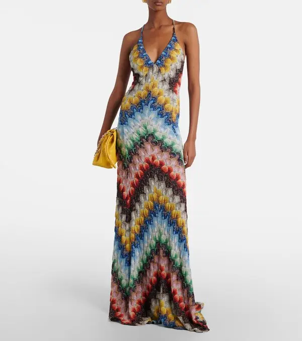 Missoni Zigzag Open-back Gown