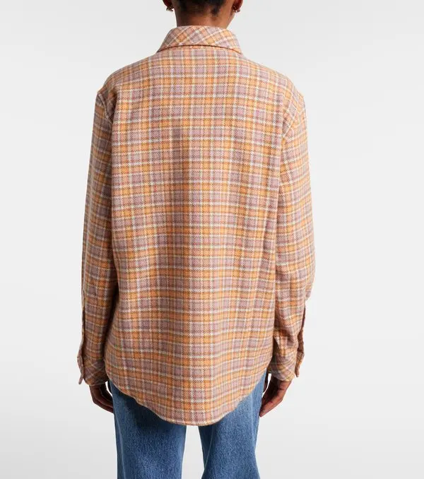 GOD'S TRUE CASHMERE Plaid Cashmere Shirt