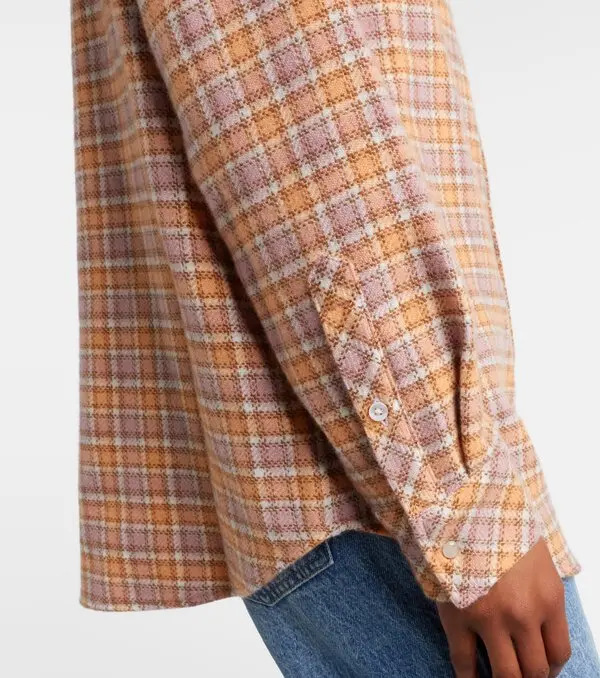 GOD'S TRUE CASHMERE Plaid Cashmere Shirt