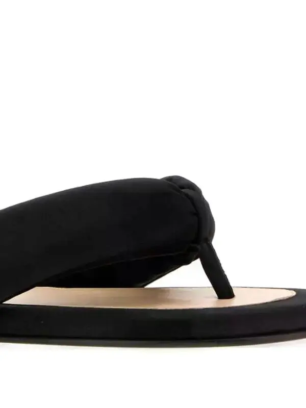 Carven Satin Thong Slippers