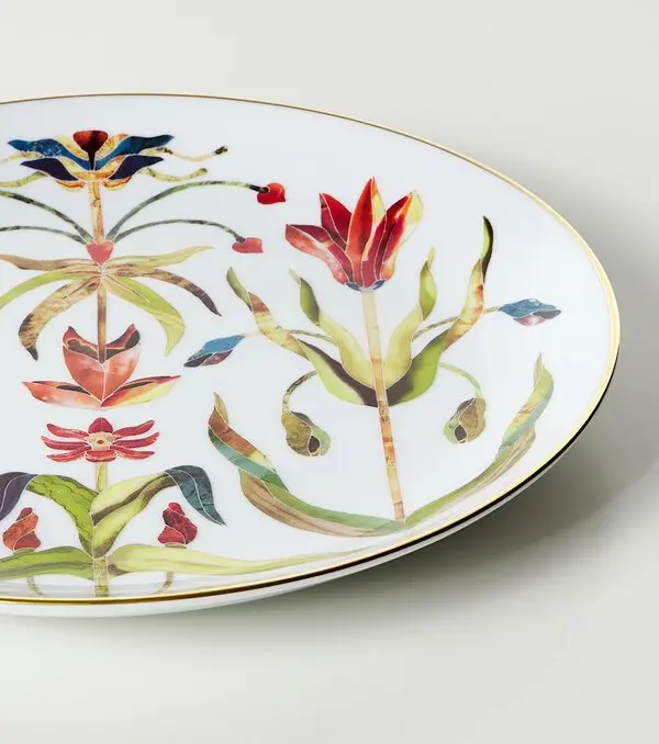 L'Objet Grand Tour Porcelain Dessert Plate - Multicoloured