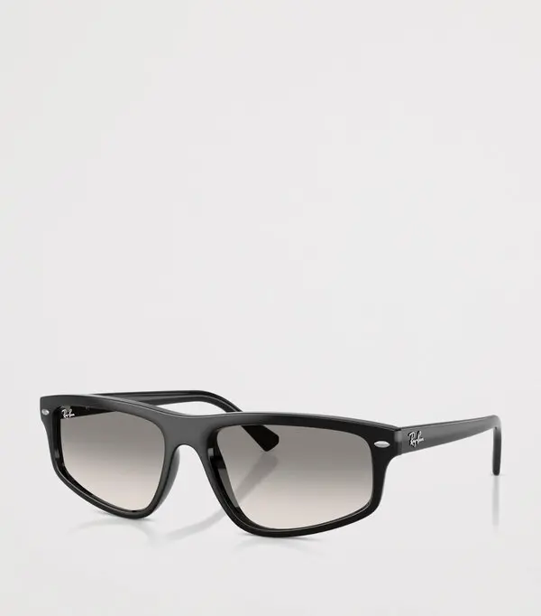 Ray-ban Rectangular Full Rim Sunglasses - Black