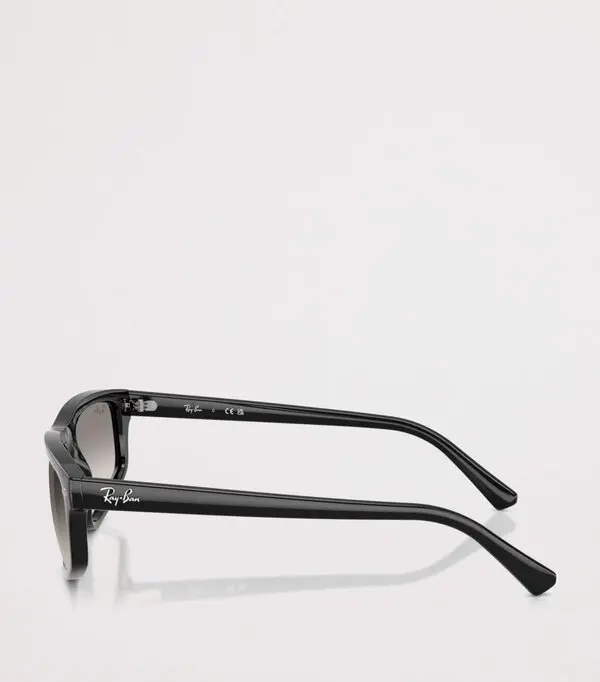 Ray-ban Rectangular Full Rim Sunglasses - Black