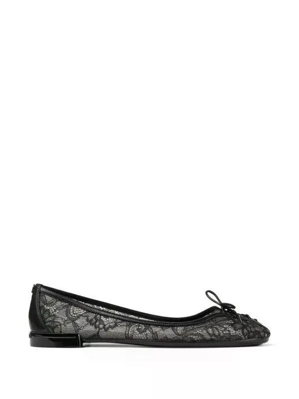 JIMMY CHOO Scarlett Lace Ballet Flats - Black
