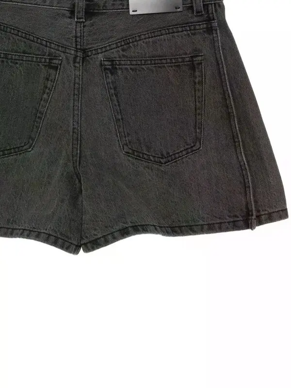 JNBY High-waisted Denim Shorts With Logo Patch