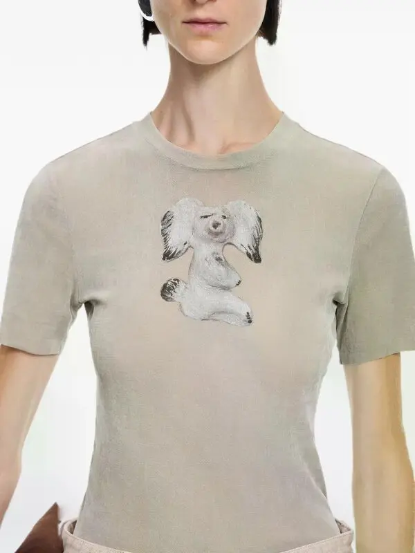 JNBY Flocked Graphic-print T-shirt