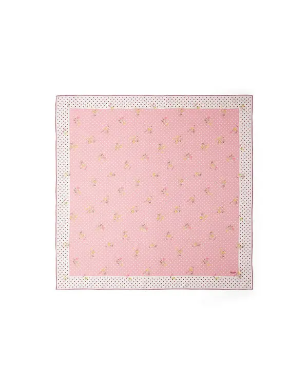 Prada Printed Silk Twill Scarf 90 - Pink/sand