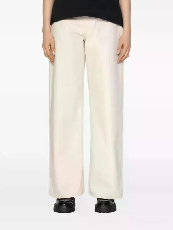 Naked & Famous Denim Wide Leg Herringbone Jeans - Neutrals