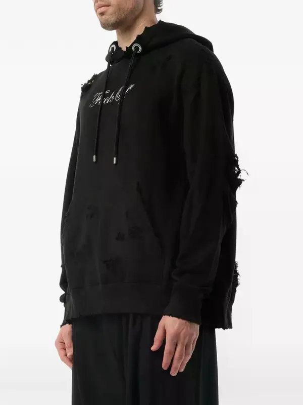MASTERMIND WORLD Distressed Skull-print Hoodie