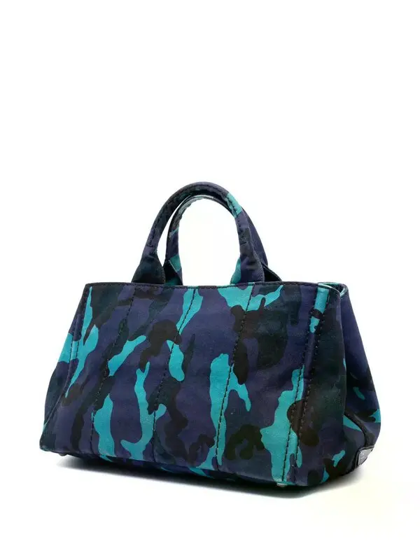 Prada Canvas Camouflage Logo Satchel