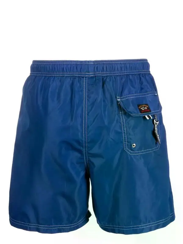 Paul & Shark Logo Print Swim Shorts