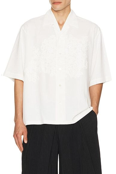 Issey Miyake Embroidery Press Shirt - White