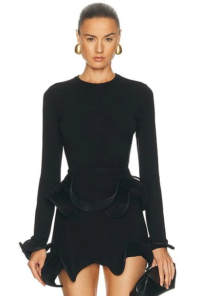 SID NEIGUM Wave Sleeve Bamboo Top