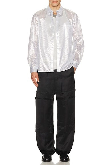 Comme Des Garçons Satin Button Down Shirt