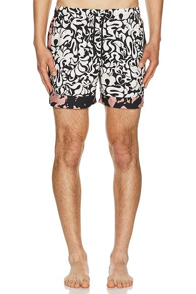 Dries Van Noten Phibbs Printed Swim Shorts - Black