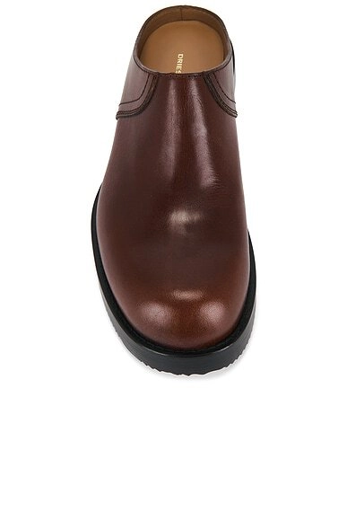 Dries Van Noten Leather Slip-on Derby - Terra