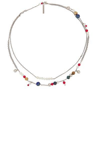 Dries Van Noten Layered Pearl And Semiprecious Stone Necklace - Multi
