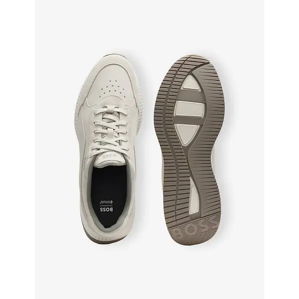 BOSS Running Suede Trainers - Open White