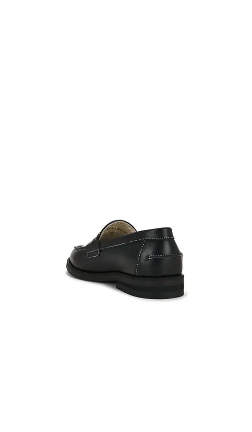 DUKE + DEXTER Wilde Rattan Penny Loafer - Black