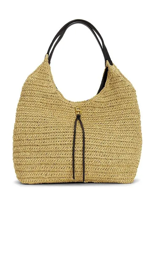 Rebecca Minkoff Darren Signature Carryall Raffia Tote - Neutral