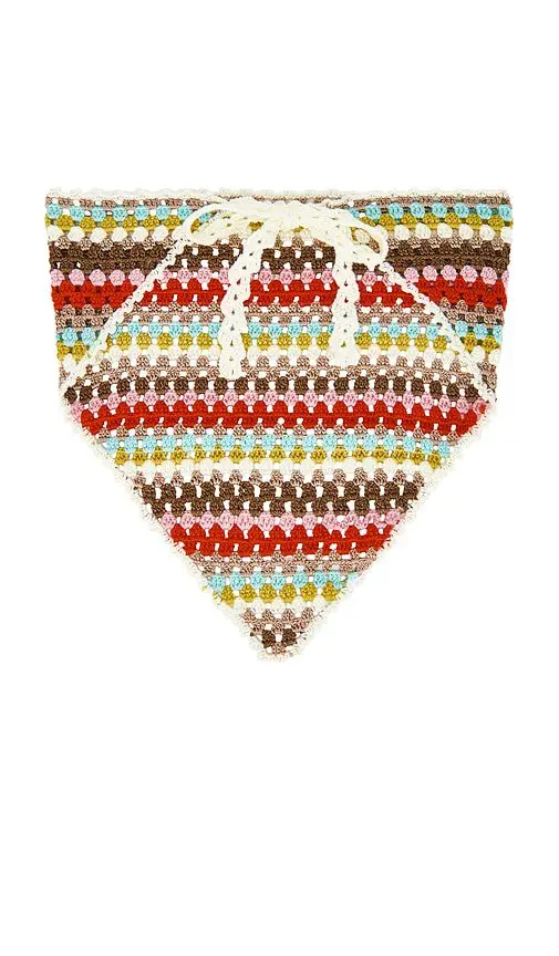 My Beachy Side Multi Striped Hand Crocheted Bandana