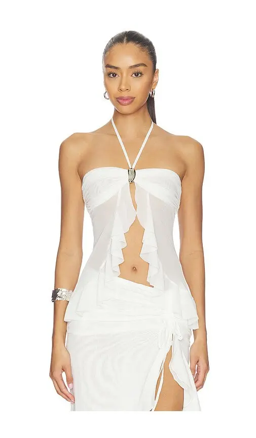 I.AM.GIA Catallia Halterneck Top With Ruffle Detailing