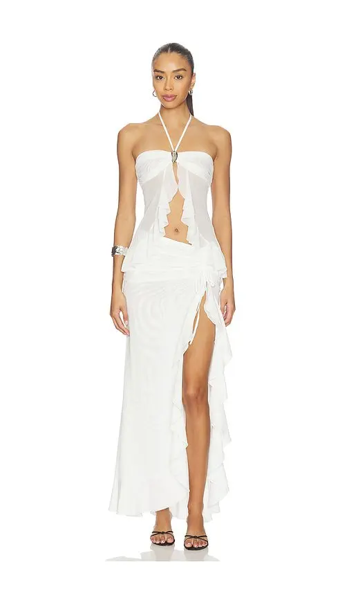 I.AM.GIA Catallia Halterneck Top With Ruffle Detailing