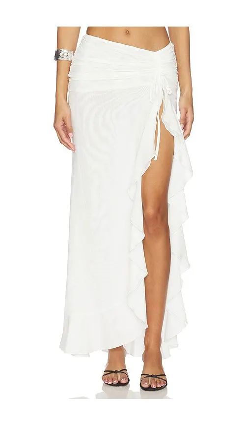 I.AM.GIA Emilia Maxi Skirt With Drawstring Detail - White