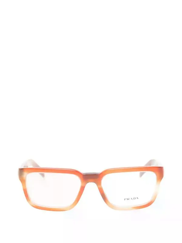 Prada Square Frame Glasses - Orange