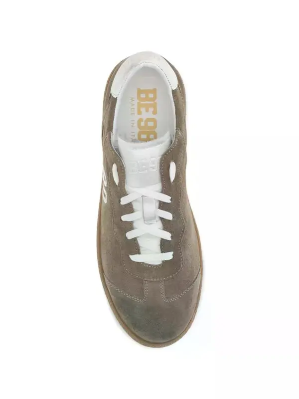 BE980 Harvard Logo-embroidered Suede Sneakers