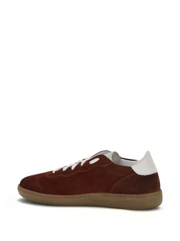 BE980 Harvard Logo-embroidered Suede Sneakers - Red