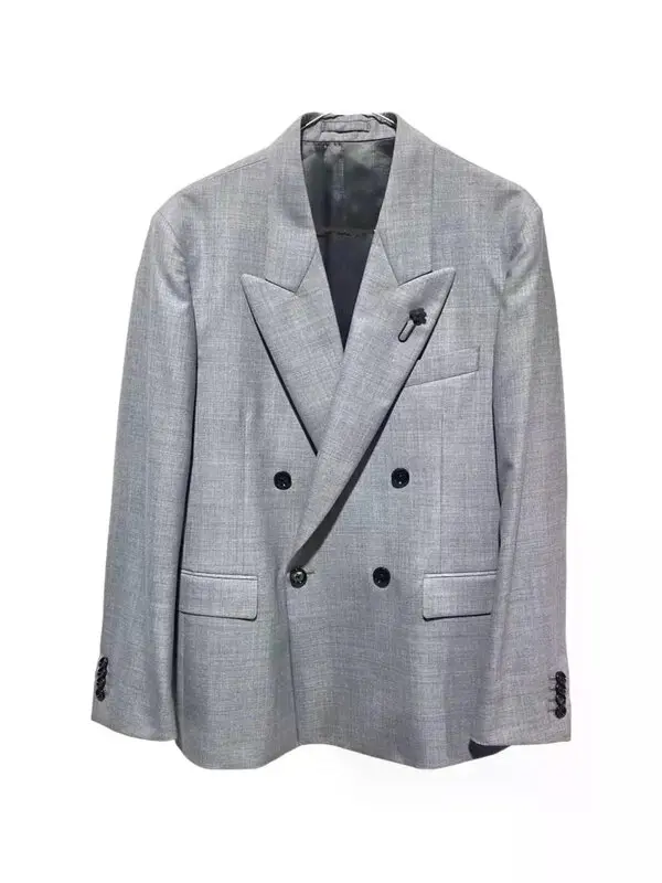 LARDINI Double-breasted Peak-lapel Blazer