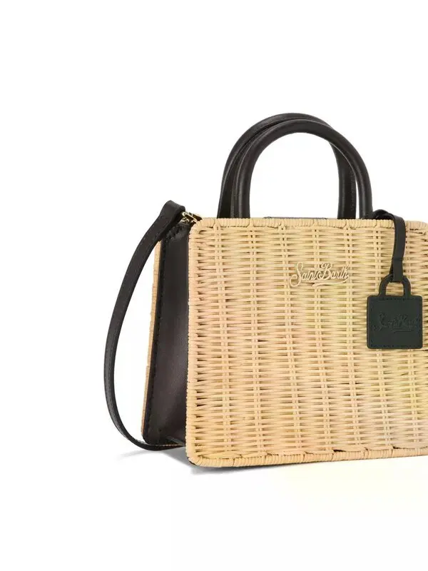 MC2 SAINT BARTH Woven Logo Plaque Shoulder Bag