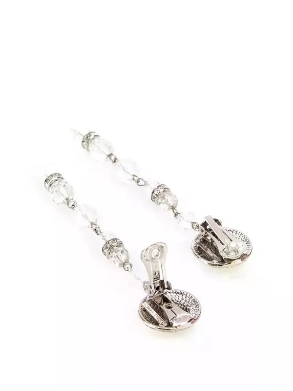 Alessandra Rich Crystal Embellished Drop Earrings