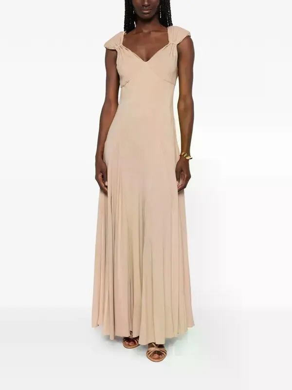 CARLA G. One-shoulder Maxi Dress With Pleated Skirt