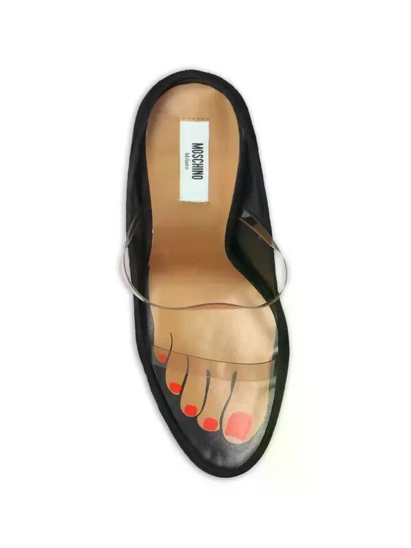 Moschino Suede High-heeled Sandals With Trompe L'oeil Effect