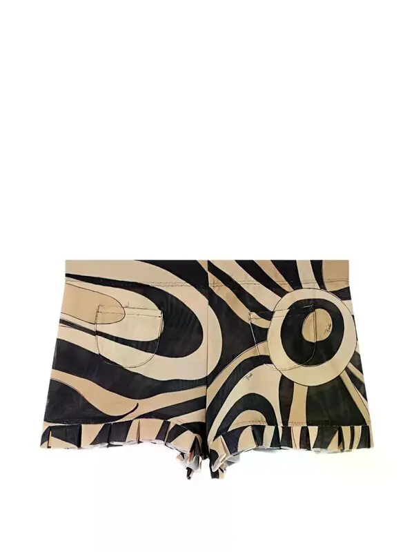 Emilio Pucci Marmo-print Stretch Mesh Shorts