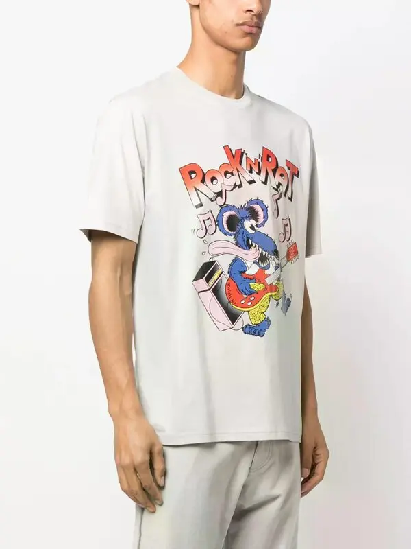 Moschino Graphic-print Cotton T-shirt - Grey