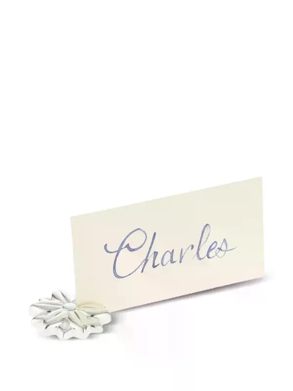 Christofle Flower Place Card Holders - Silver