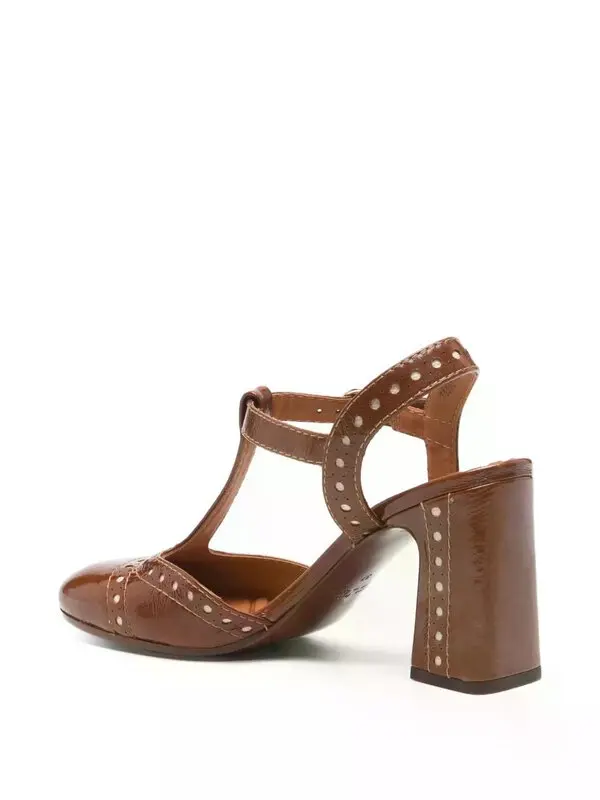 Chie Mihara Perforated T-bar Heeled Pumps