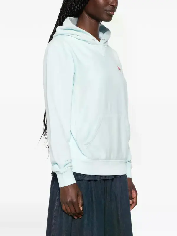 Kenzo Flower Embroidered Hoodie - Blue